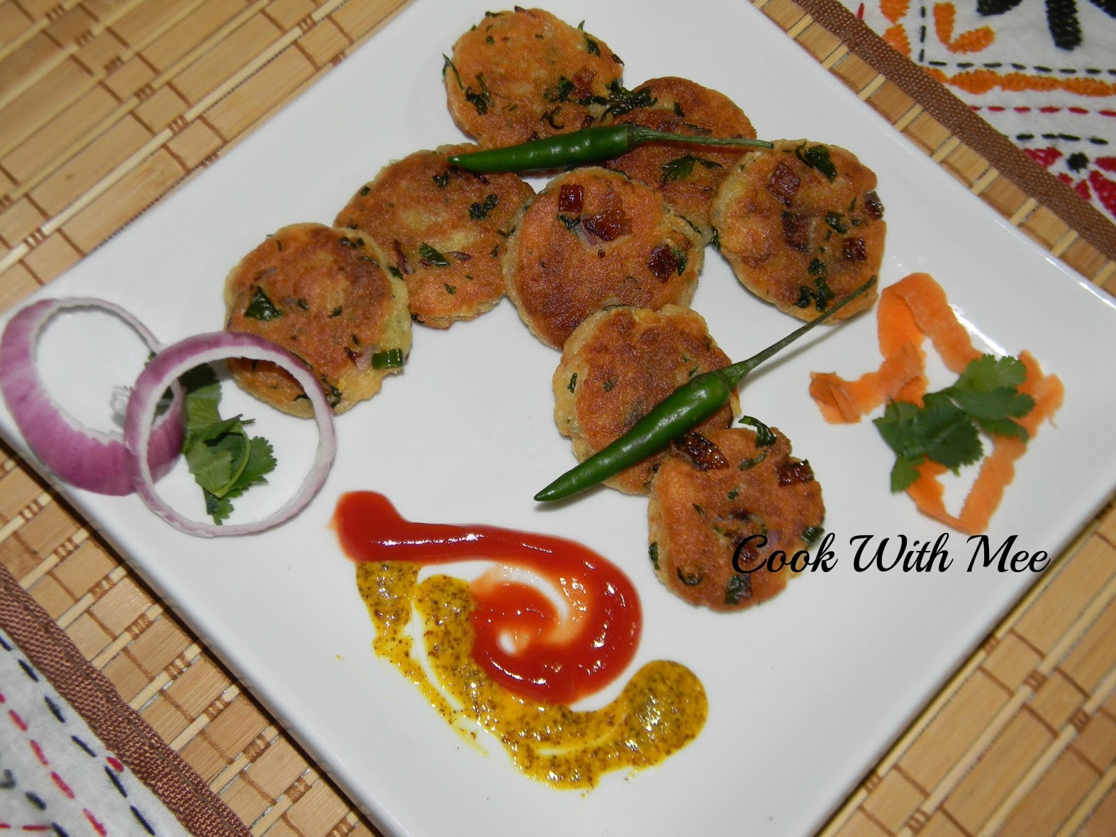 Cook With Poulamee: Potato Paneer Tikki