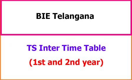 Telangana Inter Exam Time Table 2024 - 1st 2nd year - EdNewz.in