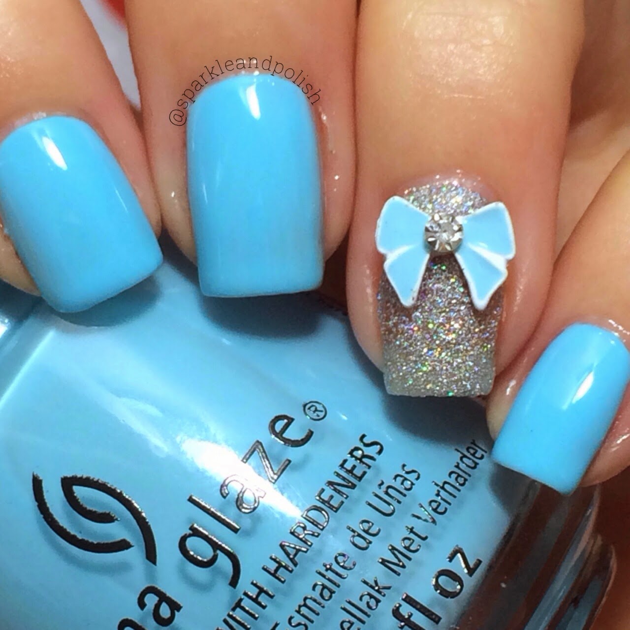 A Little Sparkle and Polish: Spring Bow Nails