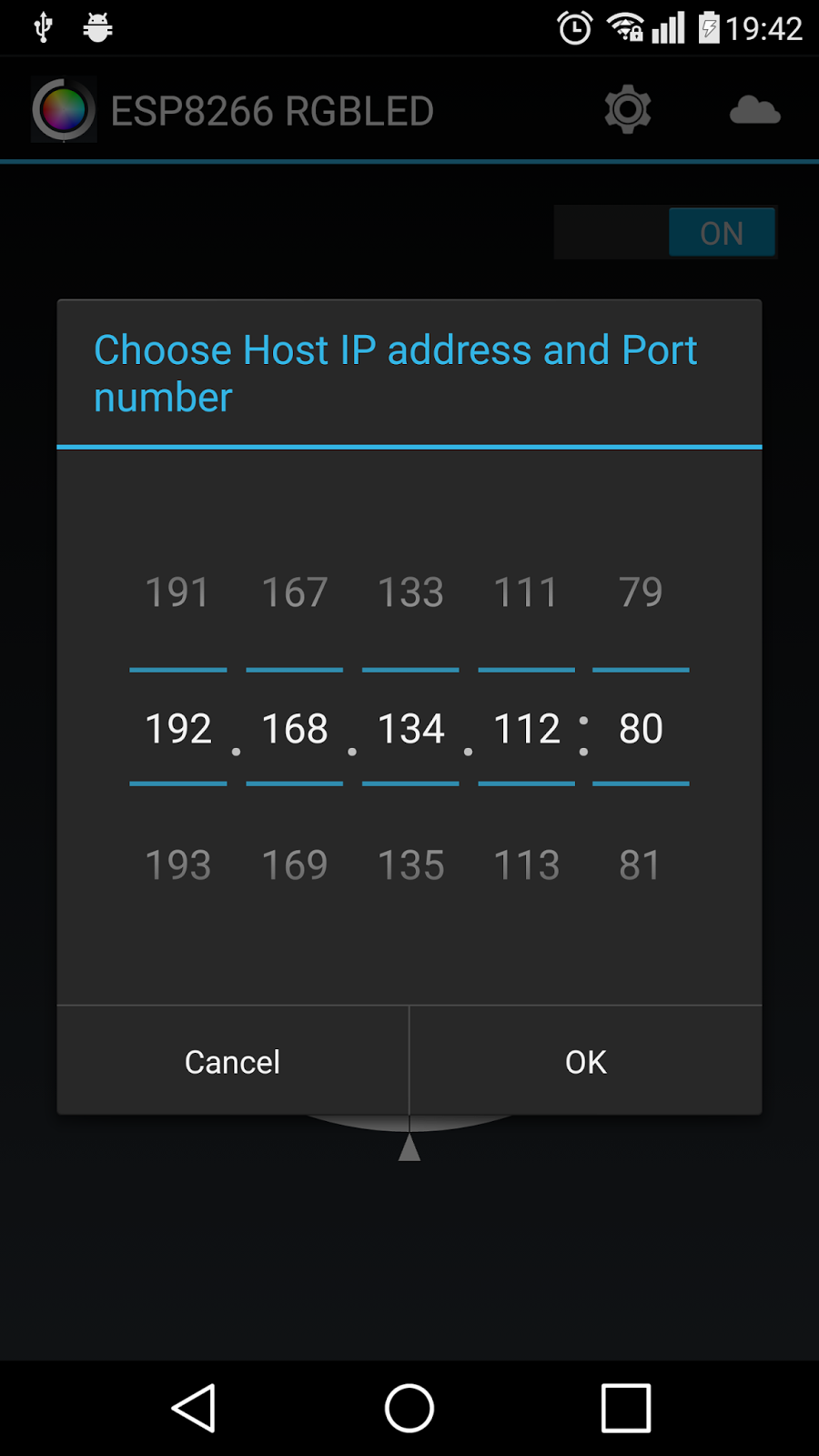 Android Arduino Control Esp8266 Wifi Control Rgbled With Android