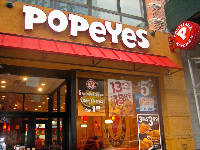 The Vault of Buncheness: SLIP 'N' SLIDE AT THE FLATBUSH AVENUE POPEYE'S