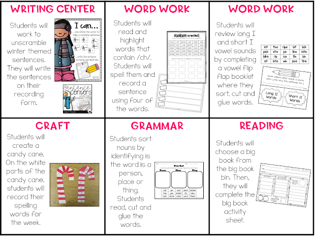 Reading Centers with a Checklist - The Teacher Talk