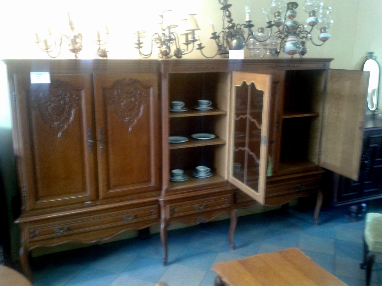 Retro Meble Stylowe: Komoda Ludwik XV długość 270cm 3 szuflady, witryna ...