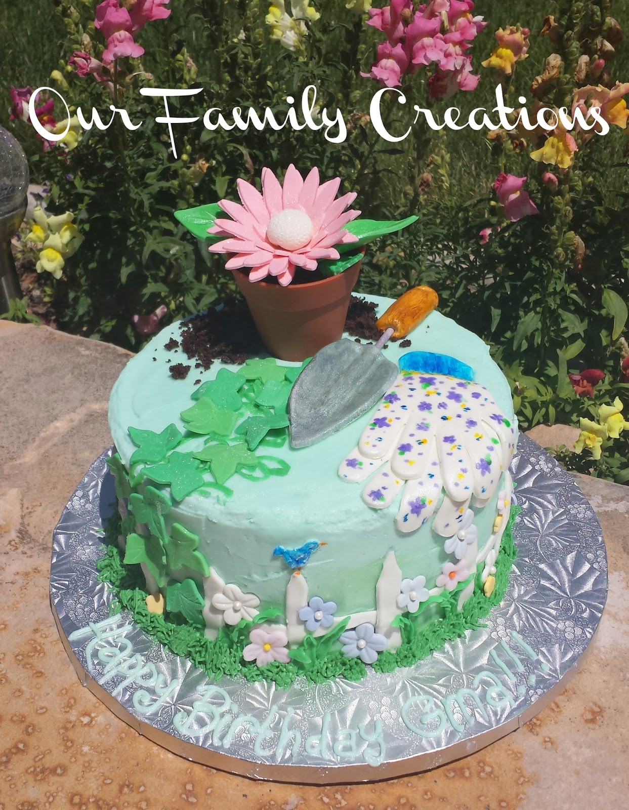 Flower Pot Gardening Cake