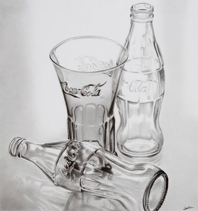 Dessins et Coloriages: Dessin de bouteilles et d'un verre de Coca Cola ...