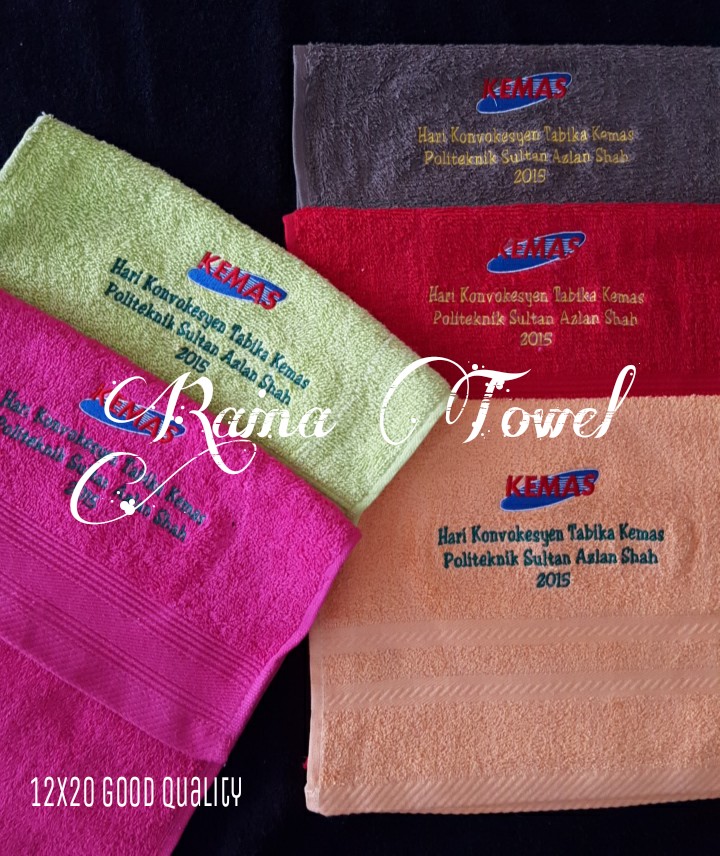 Tempaha tuala / towel sulam sempena Majlis Konvokesyen taska Dari Perak