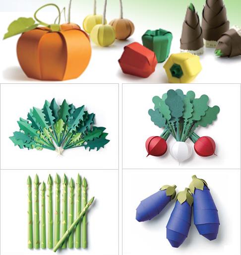 Colorful Veggie Papercraft | Papercraft Paradise | PaperCrafts | Paper ...