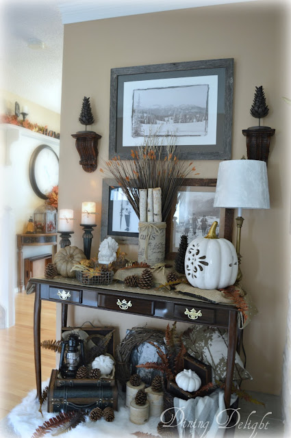 Dining Delight: Lodge Style Fall Display