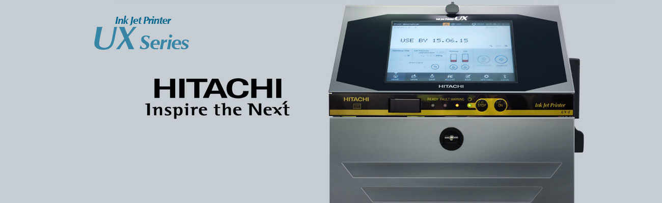 Máy in phun date Hitachi model UX 2017 vận hành siêu tiết kiệm
