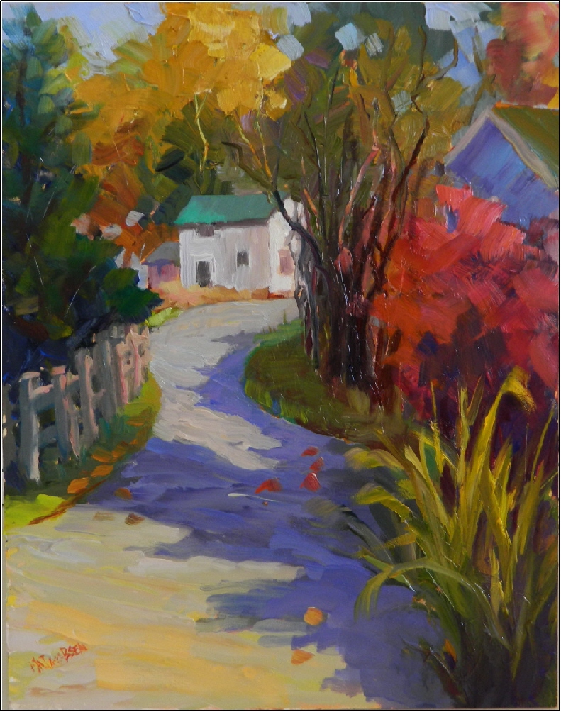 Paint Dance: "Along Flowing Springs Road",14x11, oil, plein air ...