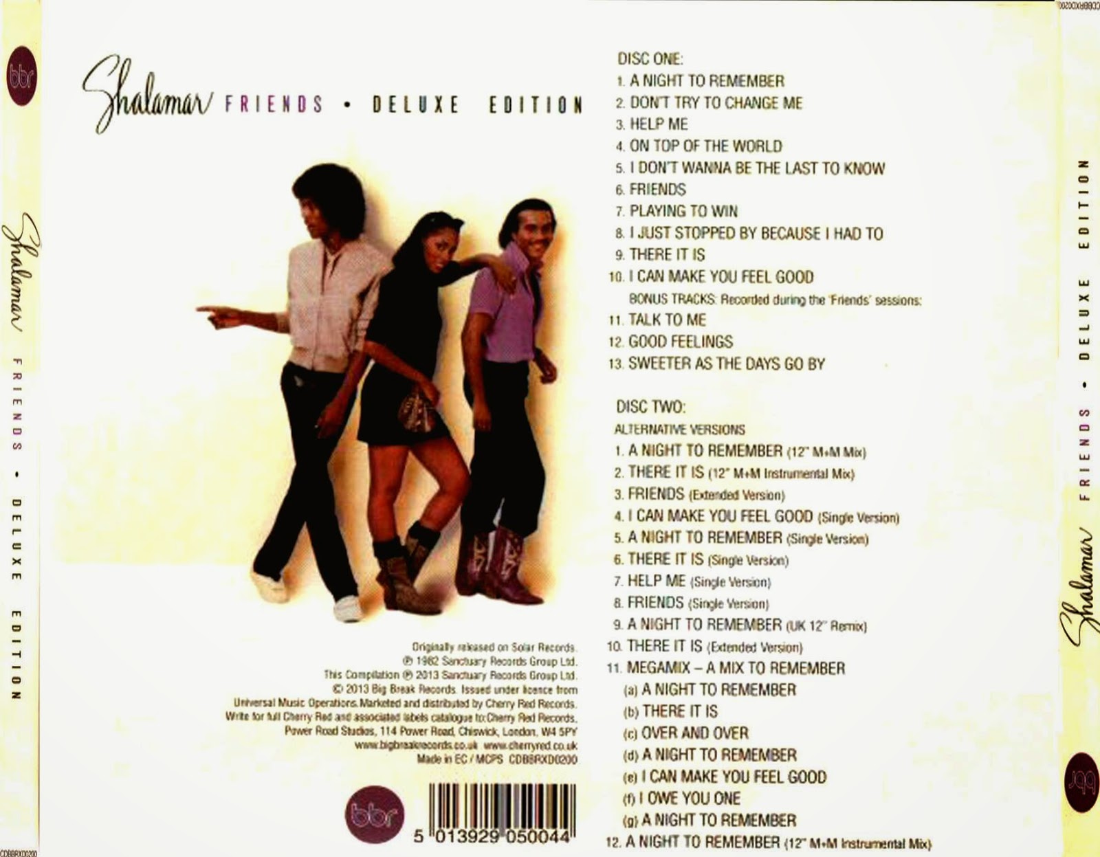 MUSICOLLECTION: SHALAMAR - Friends (Deluxe Version) 1982 - 2013