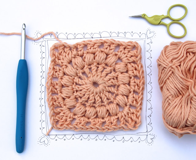 creJJtion: Crochet Square With Puff Stitch ~ Tutorial