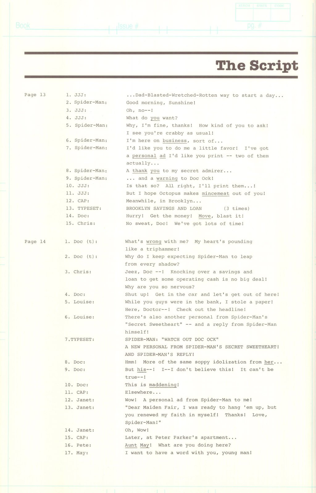 Marvel Comics of the 1980s: 1983 - Marvel Try-Out Book