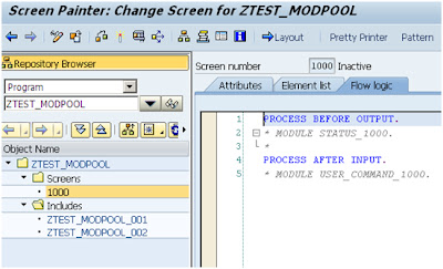 SAP Blogs: Step by Step Module pool program