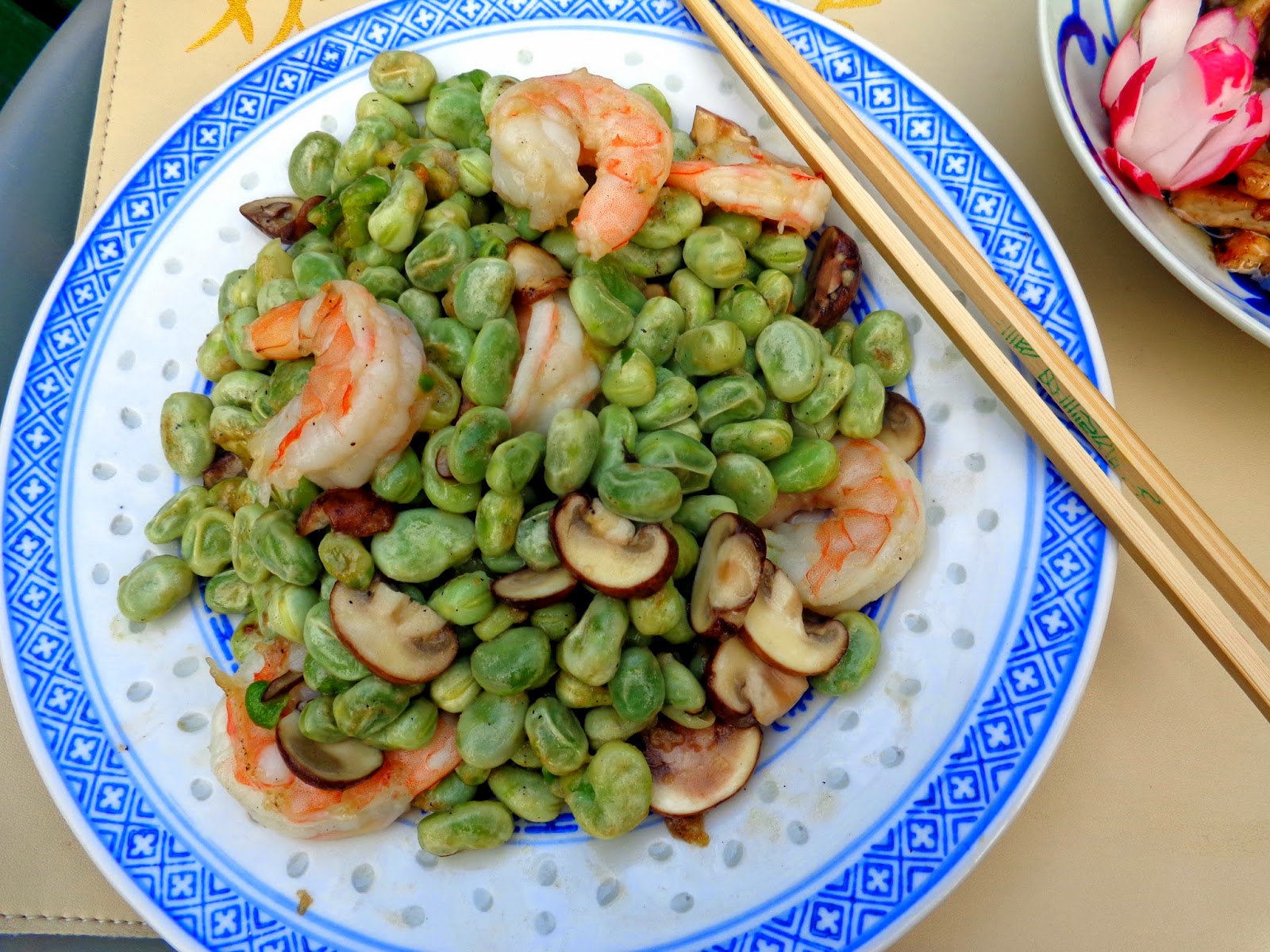 Wat ik gegeten heb: Chinese tuinbonen met garnalen
