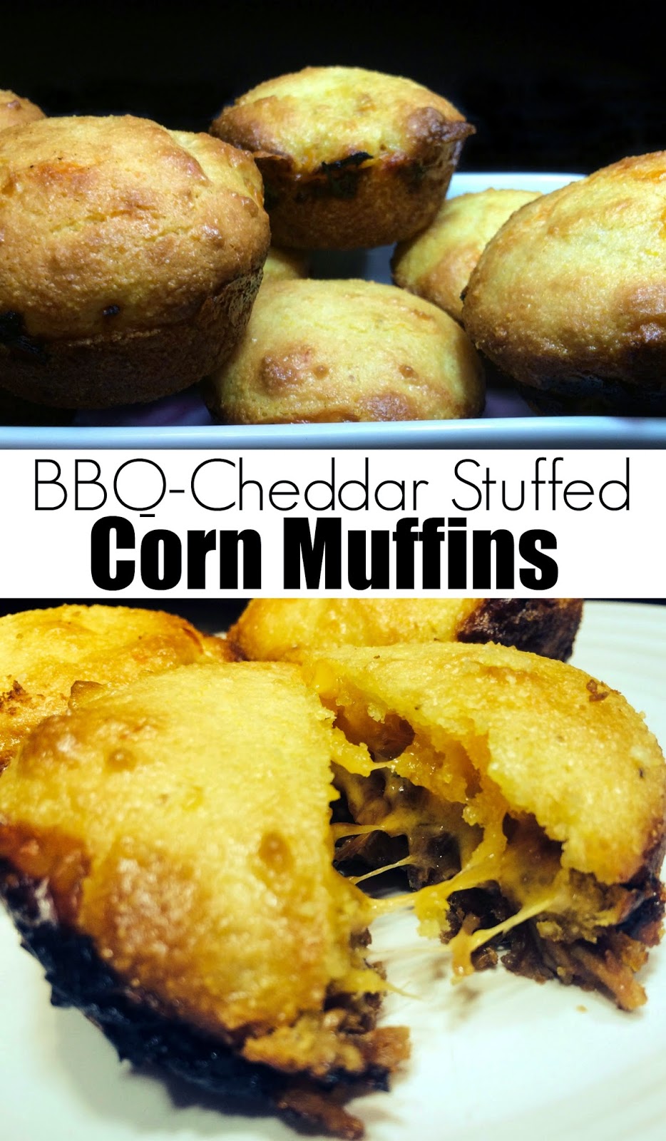 BBQ-Cheddar Stuffed Corn Muffins - Aunt Bee's Recipes