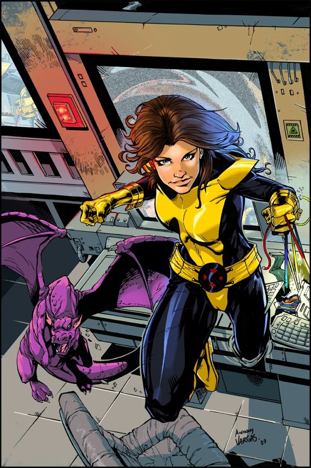 Marvel Comics of the 1980s: Kitty Pryde and Lockheed by Anthony Vargas