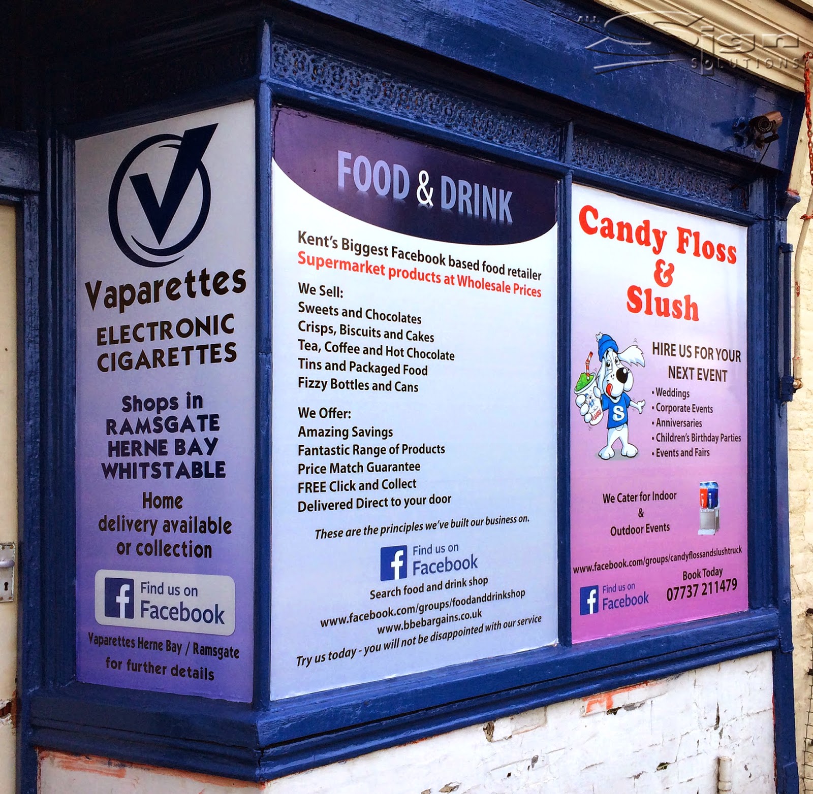 Vaparettes and Food & Drink | Window Graphics - All Sign Solutions ...