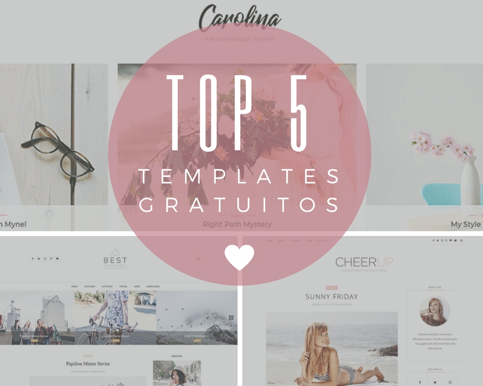 Top 5: Templates Gratuitos - Coruja Doce Blog - Priscila Leandro