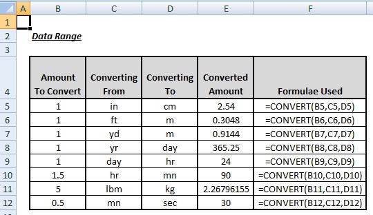 MS Excel Tips: Excel Tips - Tip 38 (Using Convert Command)