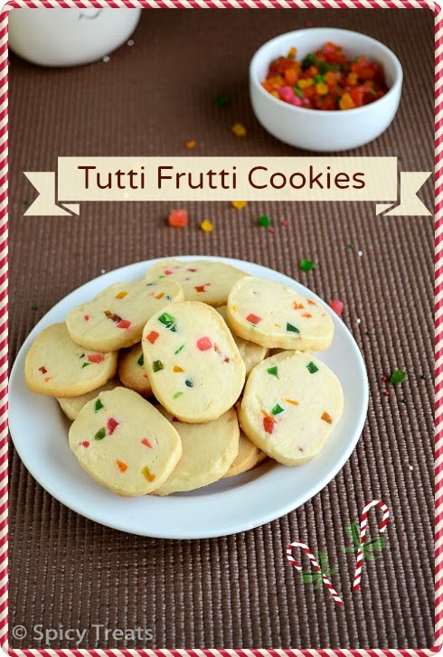 Spicy Treats Eggless Tutti Frutti Cookies Candied Fruit Cookies