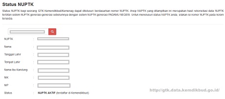 Cara Cek Status NUPTK Aktif di gtk.data.kemdikbud.go.id - Singkep Galeri