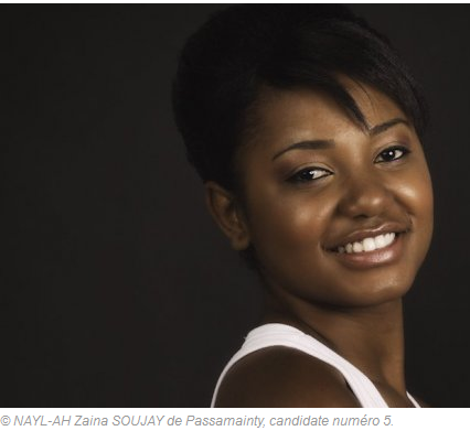 Miss Mayotte 2014. Zaina SOUJAY de Passamainty, candidate numéro 5 ...
