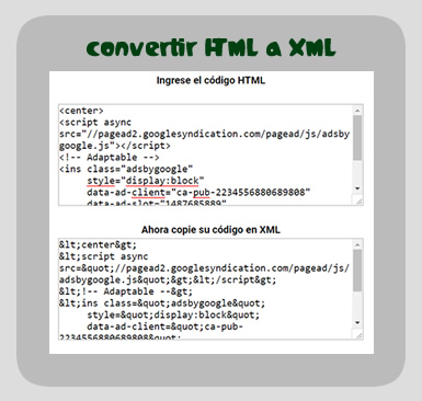 Convertidor online de HTML a XML (Parsear HTML)