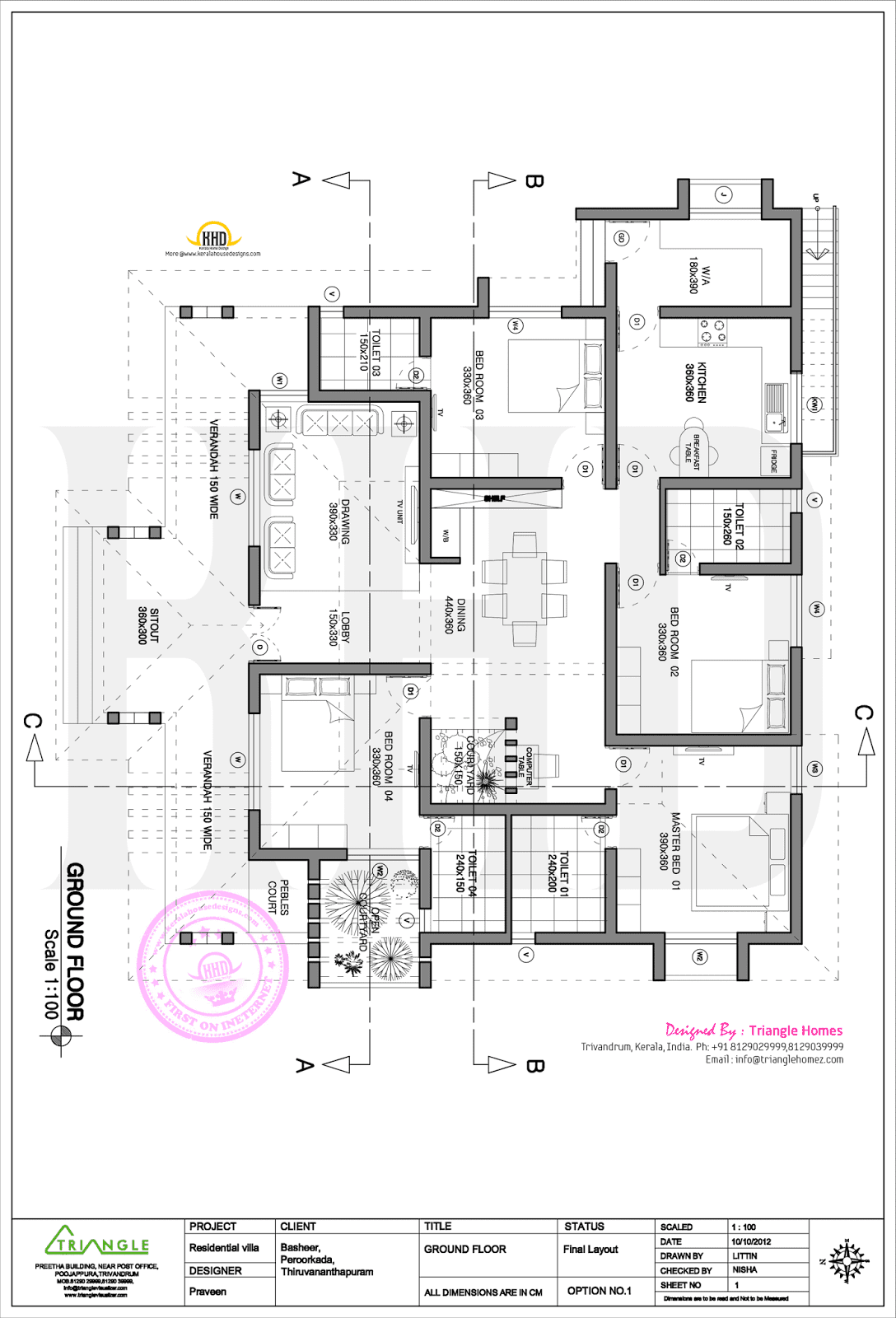 2002 sq-ft Individual villa project at Kilimanoor - Kerala Home Design ...