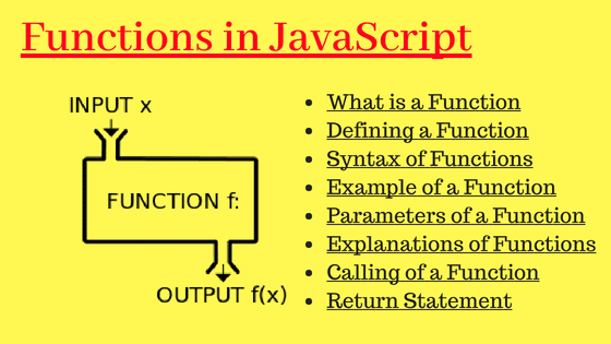 Functions In Javascript Tutorials Updated 2024