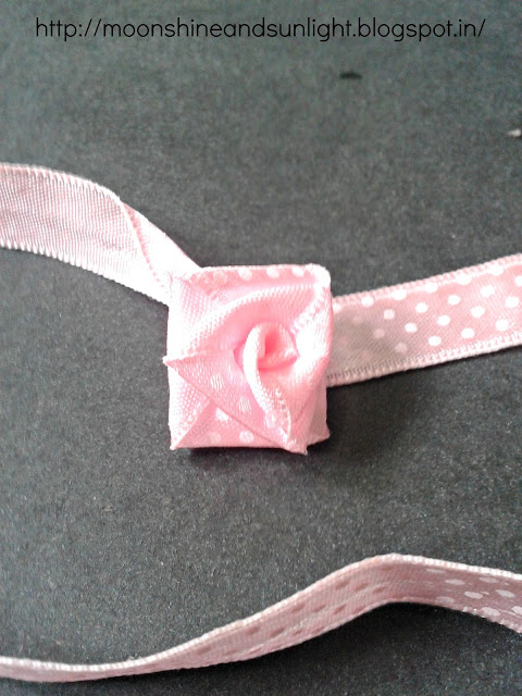 How to make a Folded Ribbon Rose | Moonshine and Sunlight