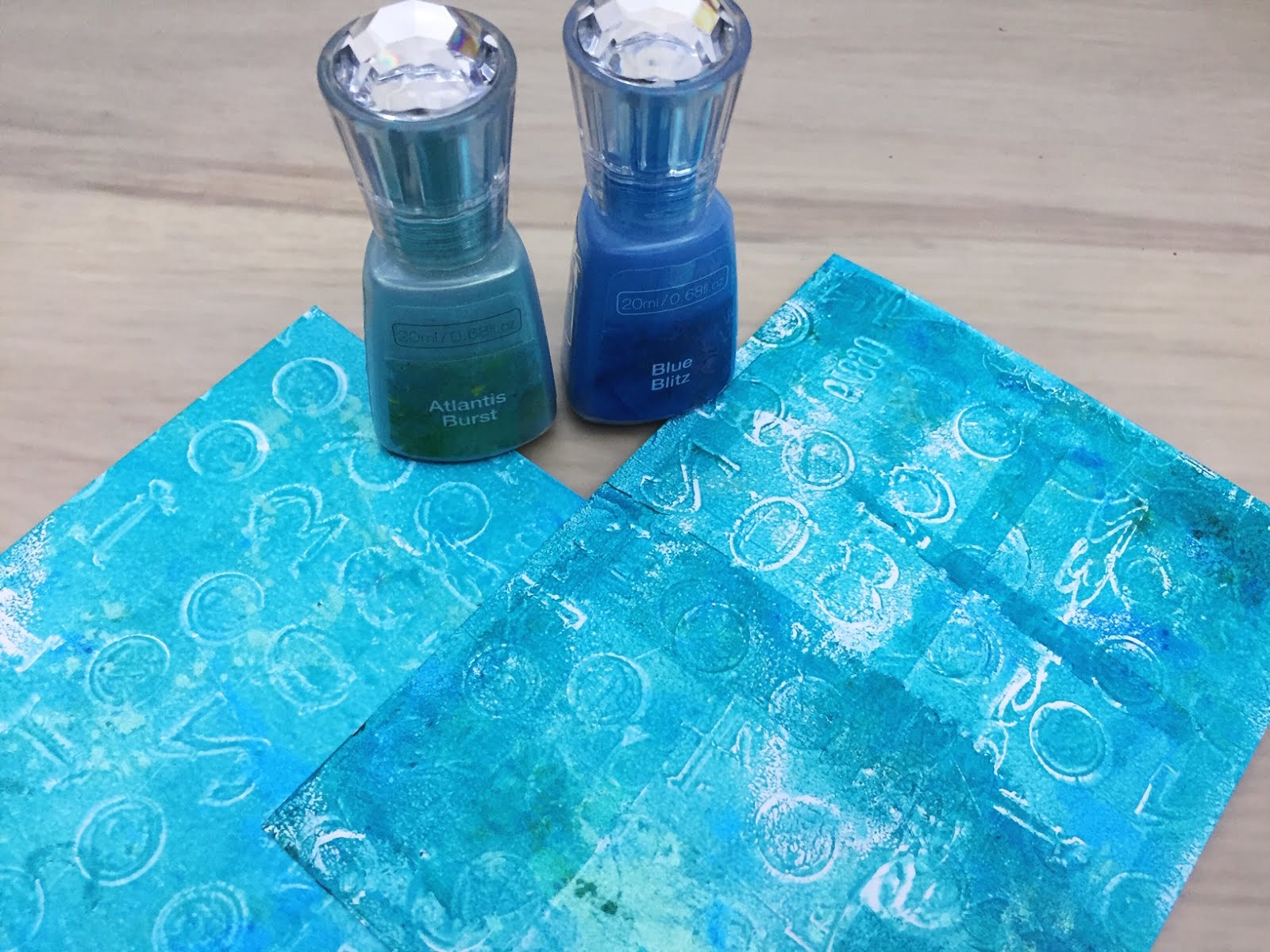 Gel Printing With Shimmer Powder & Card Examples Collab - Gerry's Craft ...