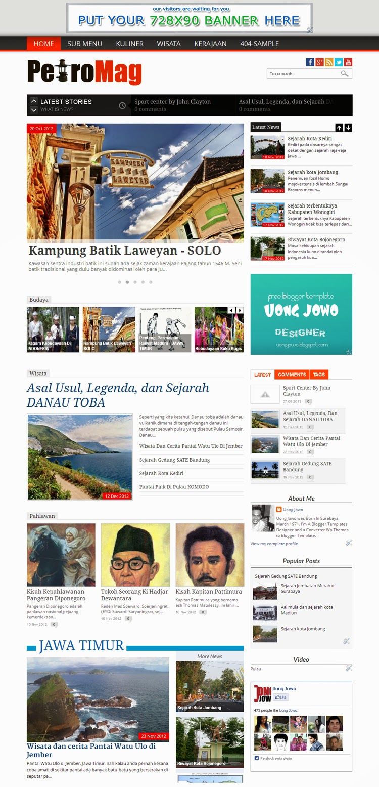Petro Mag Responsive Blogger Template untuk Blog Berita - siswanews