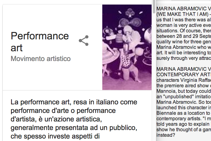 Omniars Magazine: Marina Abramovic imitata da Virginia Raffaele ...