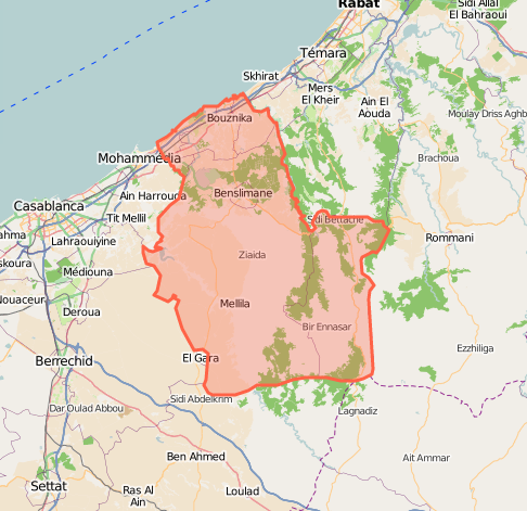 Province de Benslimane - Maroc Maps