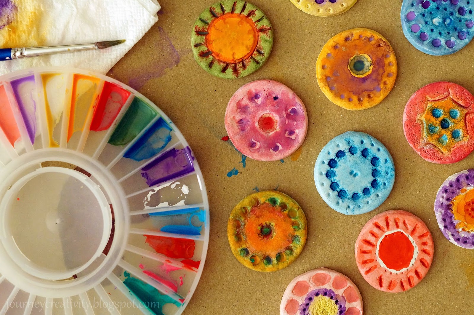 Air dry clay circle ring - Journey into Creativity