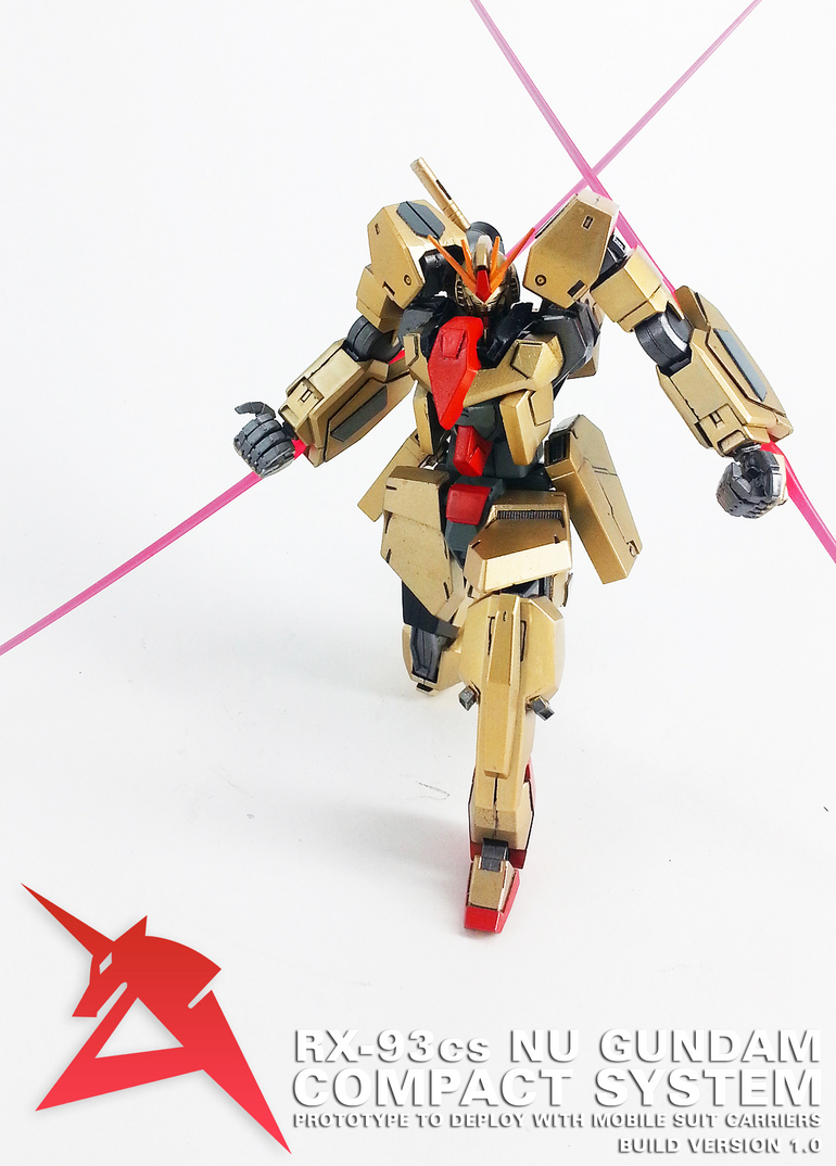 GUNDAM GUY: 1/144 RX-93cs Nu Gundam Compact System - Custom Build