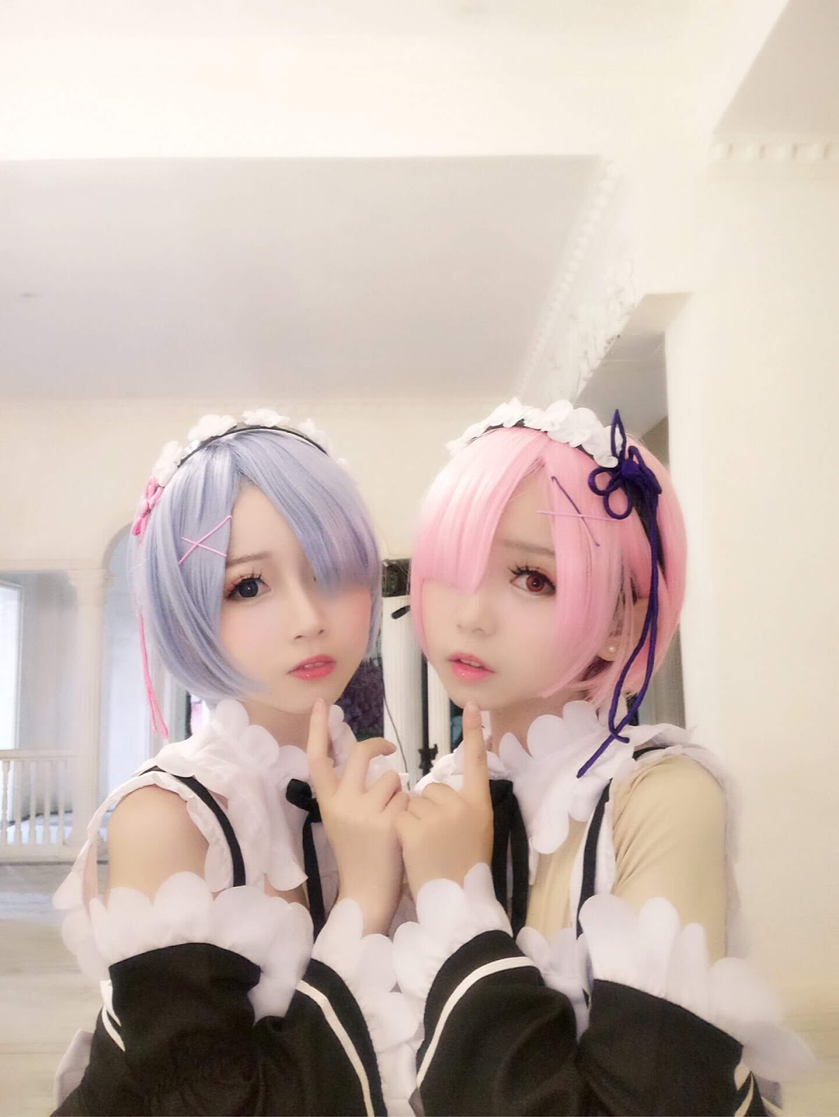 Rem Ram Cosplay Re Zero Kara Hajimeru Isekai Seikatsu Anime Cosplay