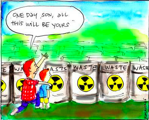 Nuclear Energy - the unloved child of sustainable energy?: Waste Cartoon