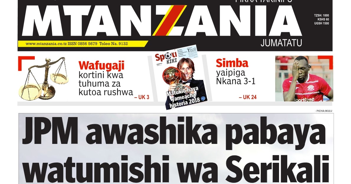 Gazeti la Mtanzania leo