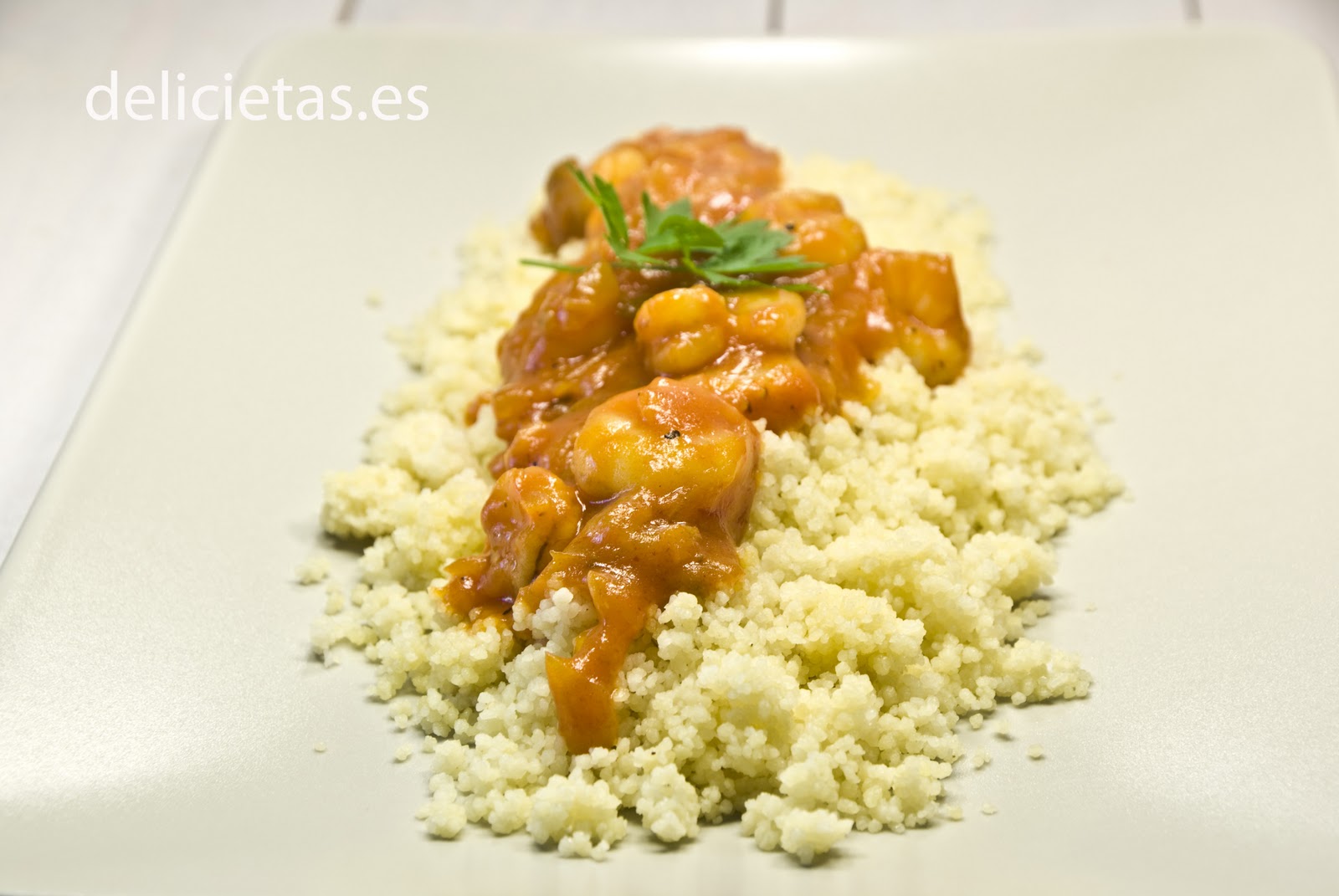 www.delicietas.es: Cuscús con gambas y tomate