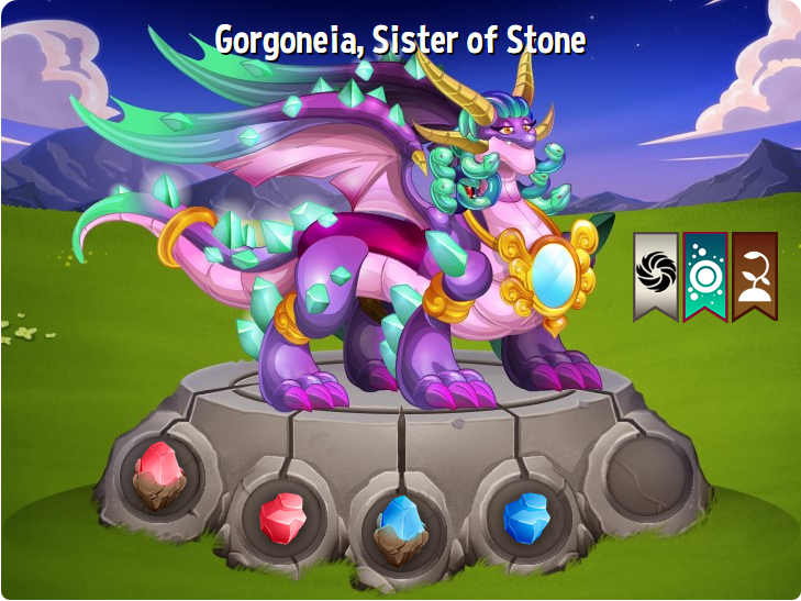 Dragão Gorgoneia - Mundo Antigo | Dragon City Rei