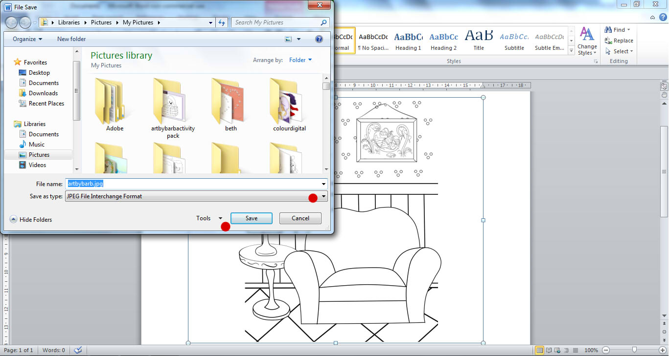 Artybarb: How to merge and save digital stamps in MS Word