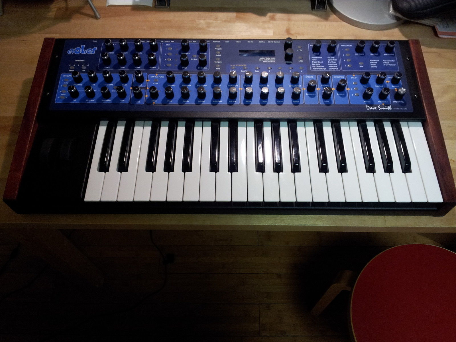 MATRIXSYNTH: MONO EVOLVER KEYBOARD PE SN 01125 with Prophet Style Knobs