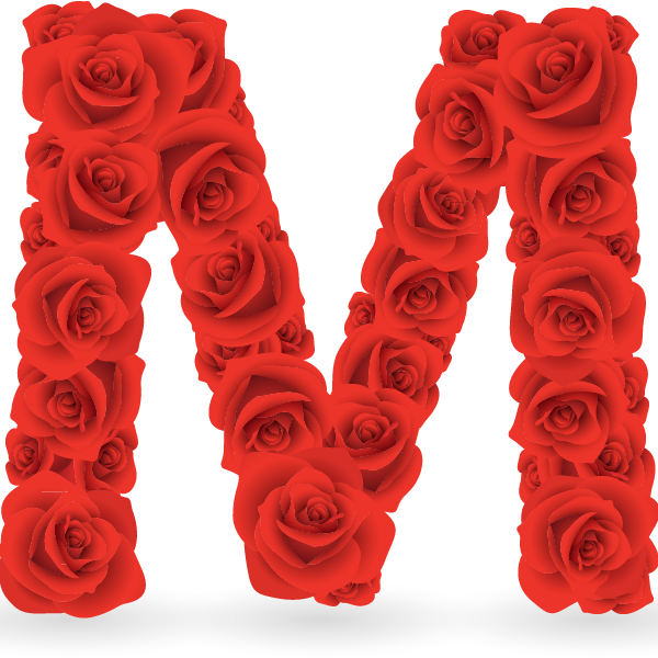 Abecedario Hecho con Rosas Rojas. Red Roses Alphabet. - Oh my Alfabetos!