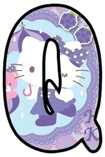 Abc de Hello Kitty con Sombrilla. - Oh my Alfabetos!