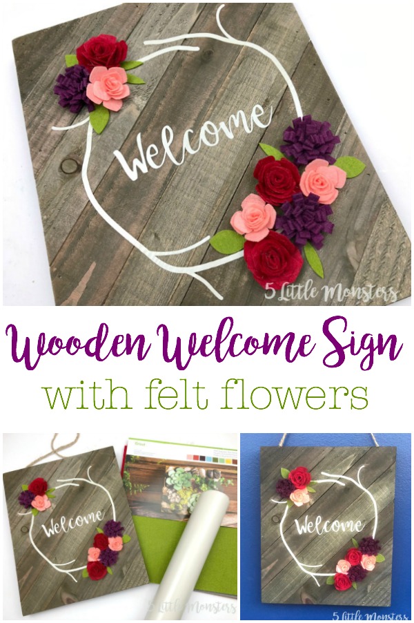 5 Little Monsters: Welcome Sign with the Cricut Maker