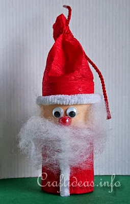 How to Recycle: Recycled Santa Claus Ornaments