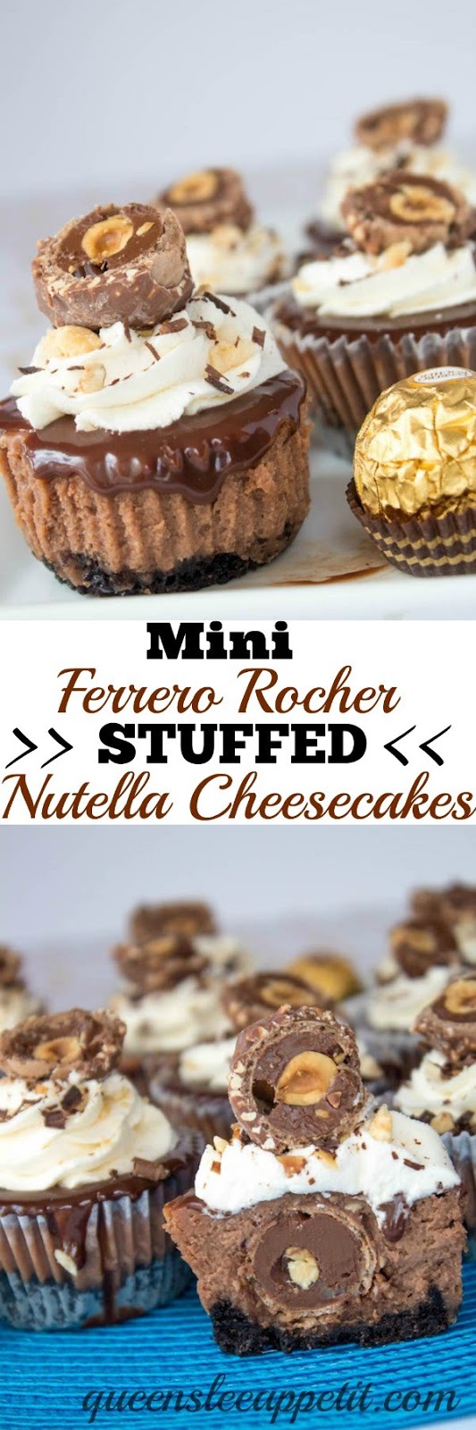MINI FERRERO ROCHER STUFFED NUTELLA CHEESECAKES | Cooking Make Easy