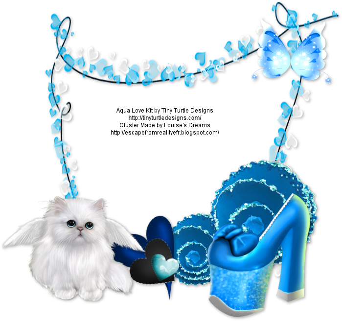 Escape From Reality Blog: FTU 'Aqua Love' Cluster & Cluster Frames